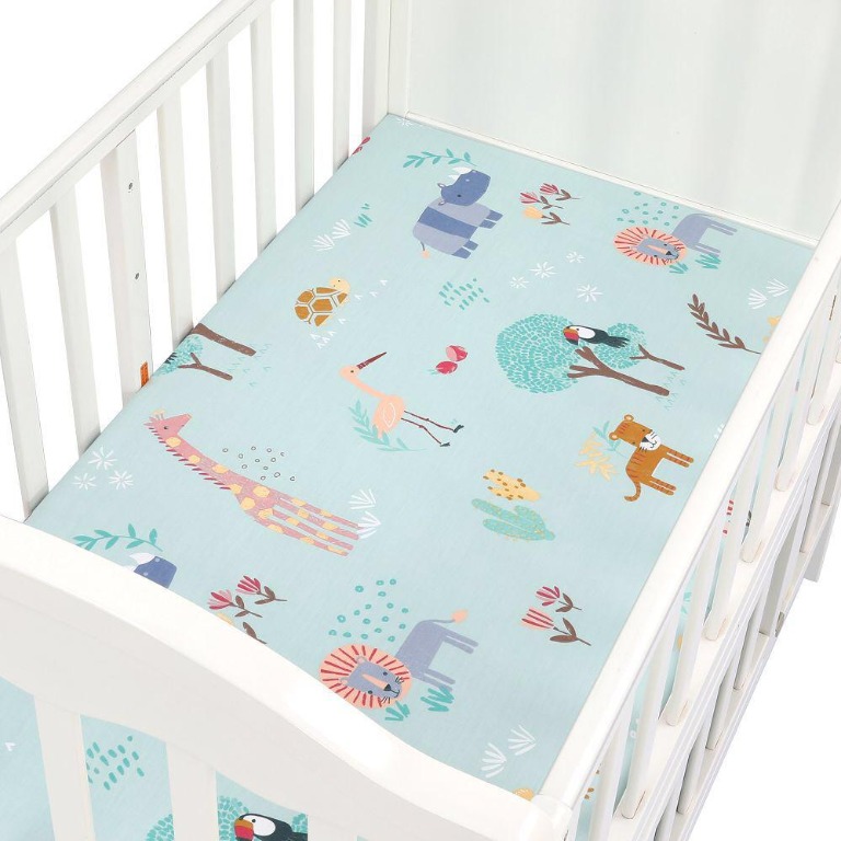Infantods Baby Cot Playpen mattress fitted sheet cover. 100% Cotton ...